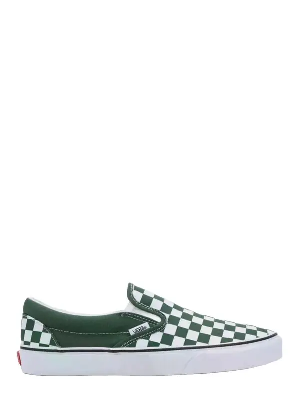 VANS Checkerboard Slip-on Sneakers - Green