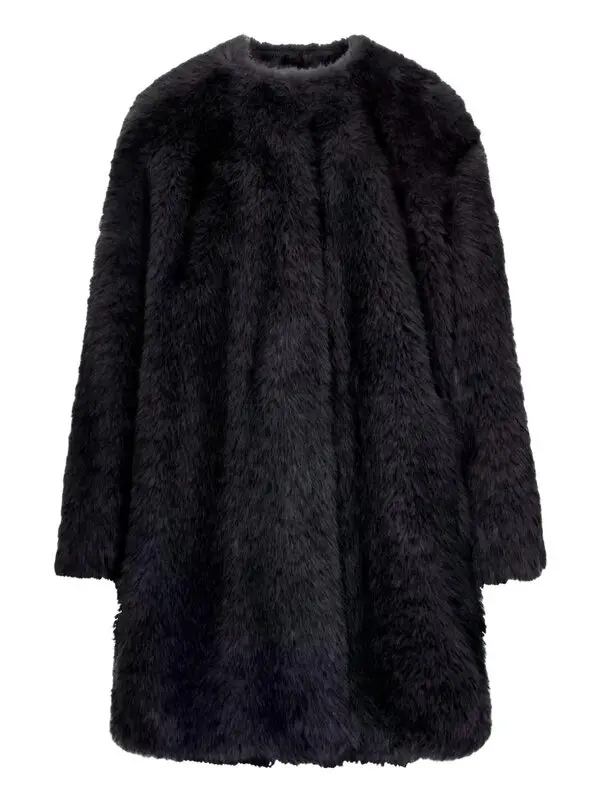 Max Mara Faux-fur Coat - Black