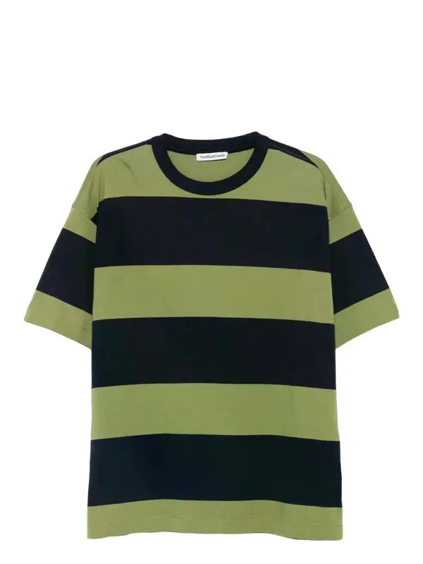 You Must Create Striped Short-sleeve T-shirt - Green