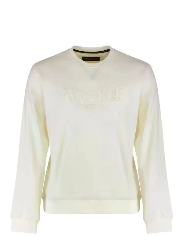 MOORER Ribbed-knit Wool Sweater - White