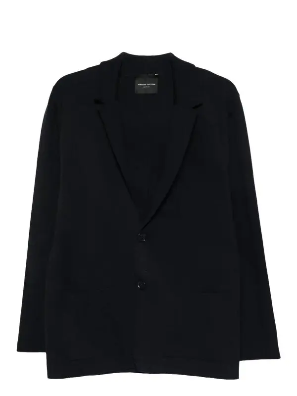 ROBERTO COLLINA Two-button Patch-pocket Blazer - Blue