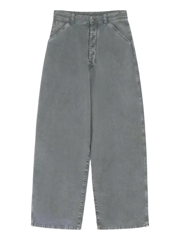 LEMAIRE Snow-wash Tapered Trousers - Grey