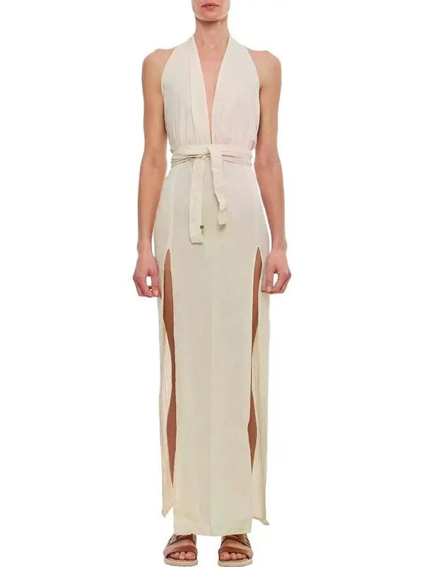 Caravana Hera V-neck Maxi Dress - Neutrals