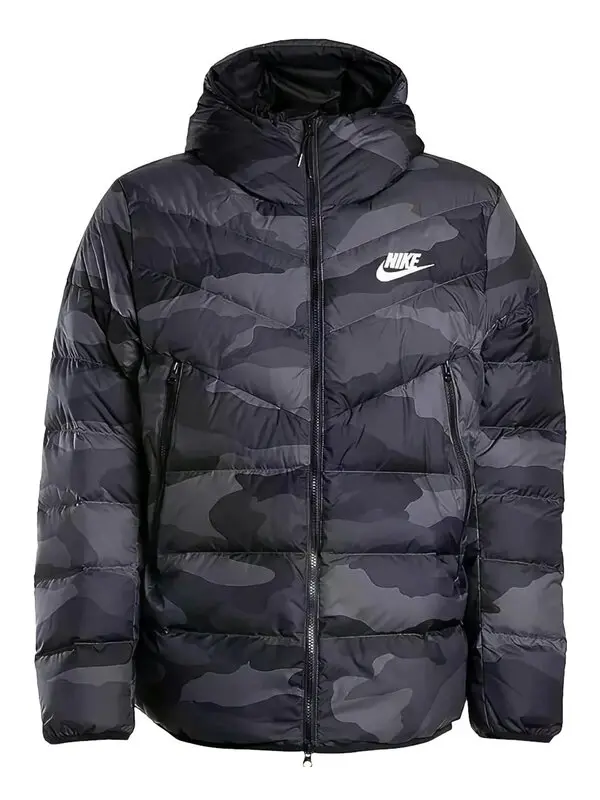 Nike Down-fill Camouflage Puffer Jacket - Black