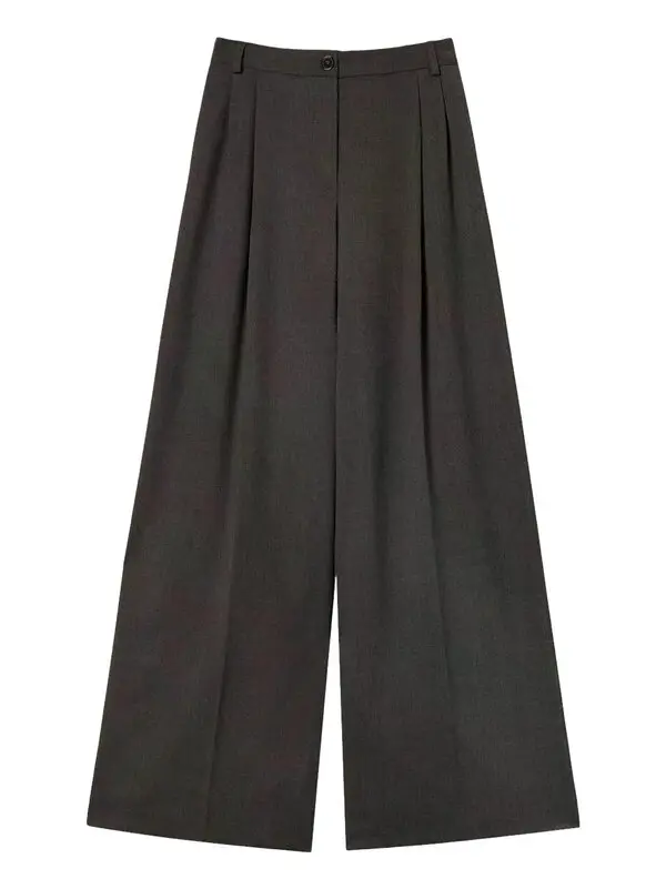 TWINSET Pleated Palazzo Pants - Grey