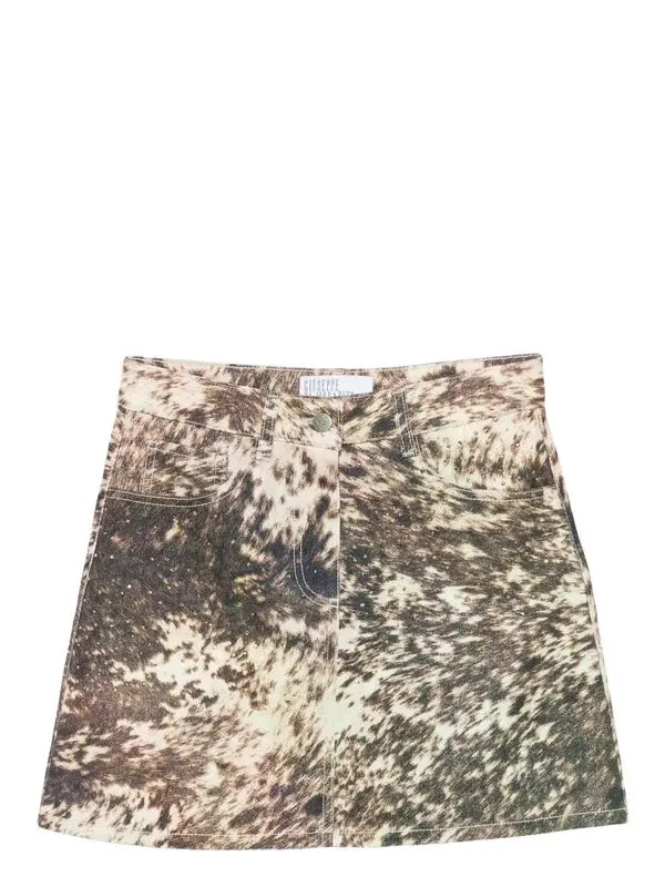 Giuseppe Di Morabito Cow-print Embellished A-line Skirt - Neutrals