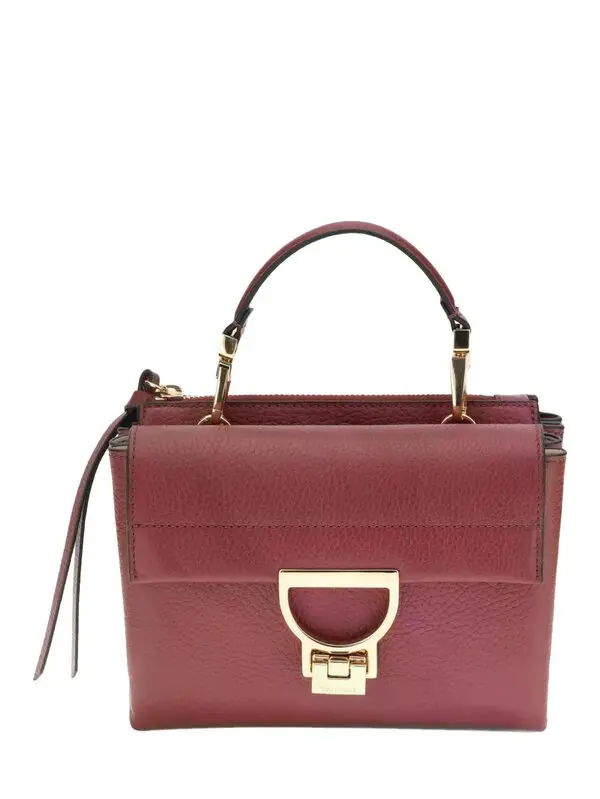 COCCINELLE Small Grained Leather Arlettis Tote Bag - Red