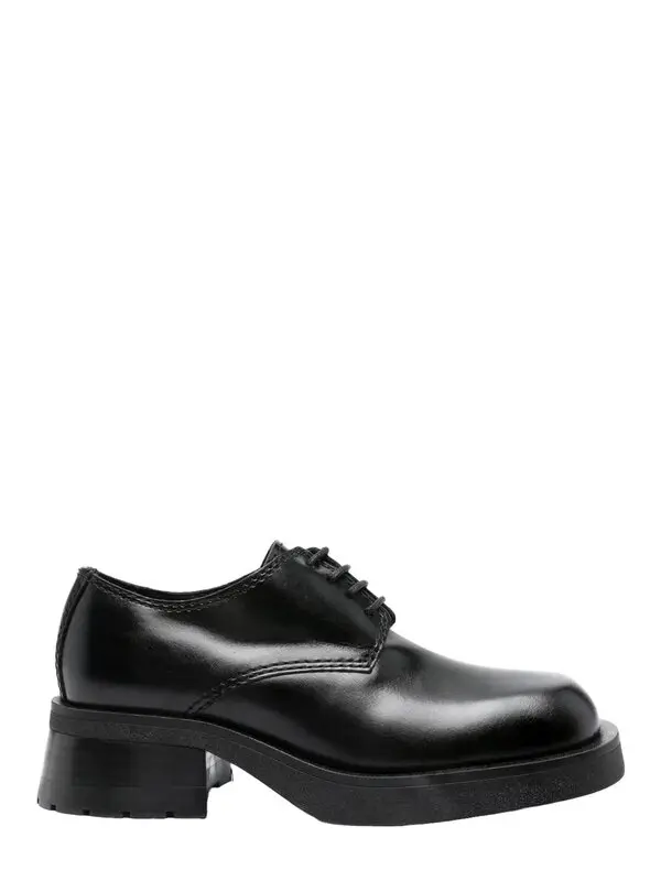 MIISTA Althea Lace-up Platform Derby Shoes - Black