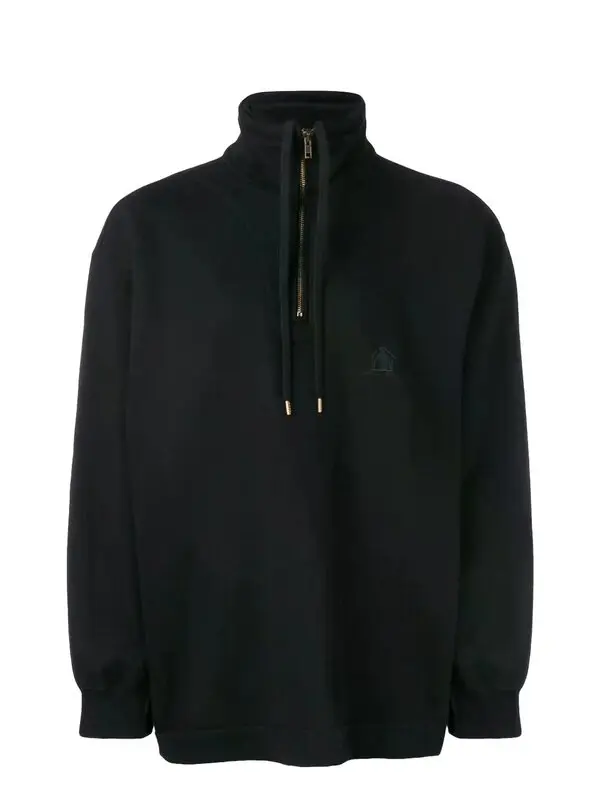 Vetements High-neck Half-zip Sweatshirt - Black