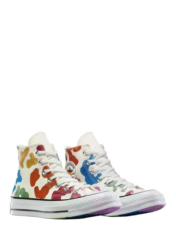 CONVERSE Chuck 70 Glitter-patch High-top Sneakers - White
