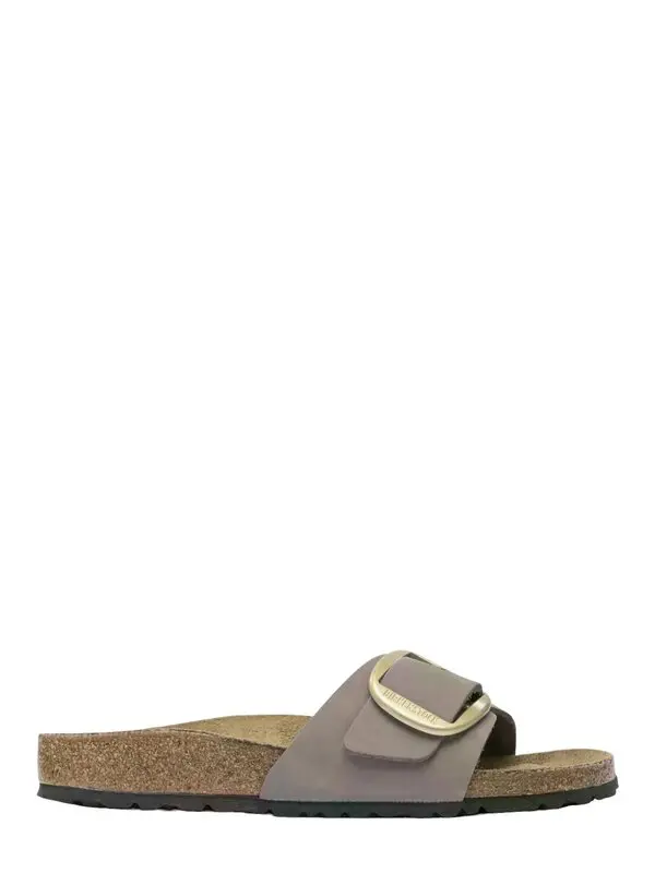 BIRKENSTOCK Madrid Big Buckle Leather Sandals - Grey