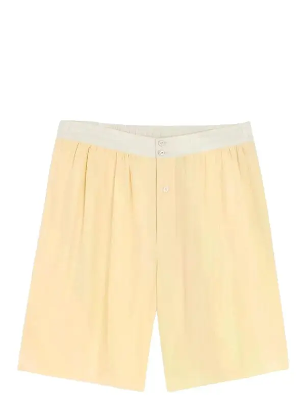 LEMAIRE Button-front Shorts - Yellow