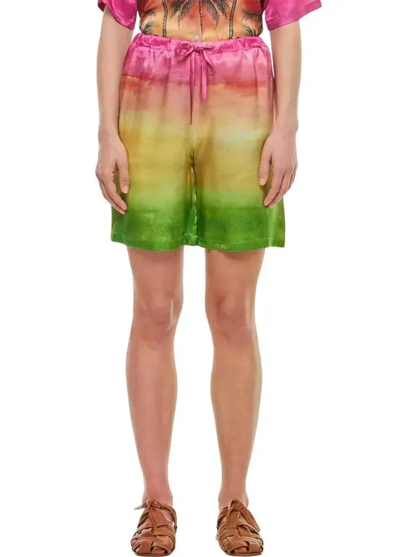 GIO GIOVANNI GEROSA Ombre Drawstring Shorts - Pink