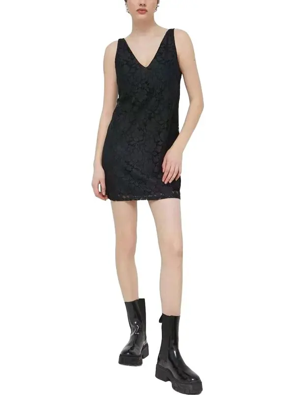 Desigual Floral Lace Mini Dress - Black