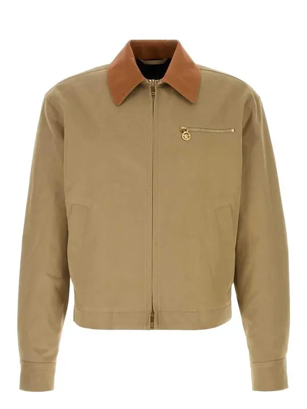 Versace Cappuccino Cotton Jacket - Beige O Tan