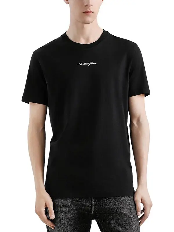 Dolce & Gabbana Short Sleeve Logo Tee - Charcoal
