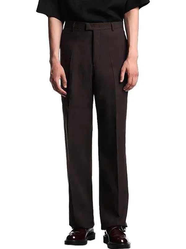 Emporio Armani Pure Linen Trousers - Solid Dark