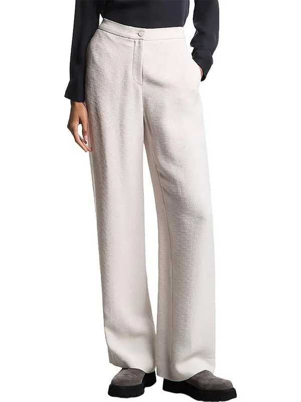 Emporio Armani Textured Pants - Ivory