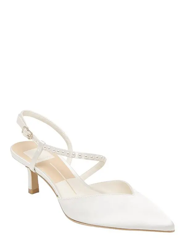 Dolce Vita Kamra Embellished Pumps - True White