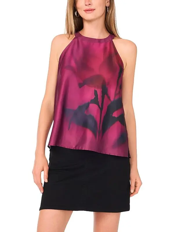 Vince Camuto Halter Neck Blouse - Sweet Plum