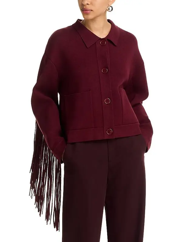 Essentiel Antwerp Istern Fringe Jacket - Margot Mauve