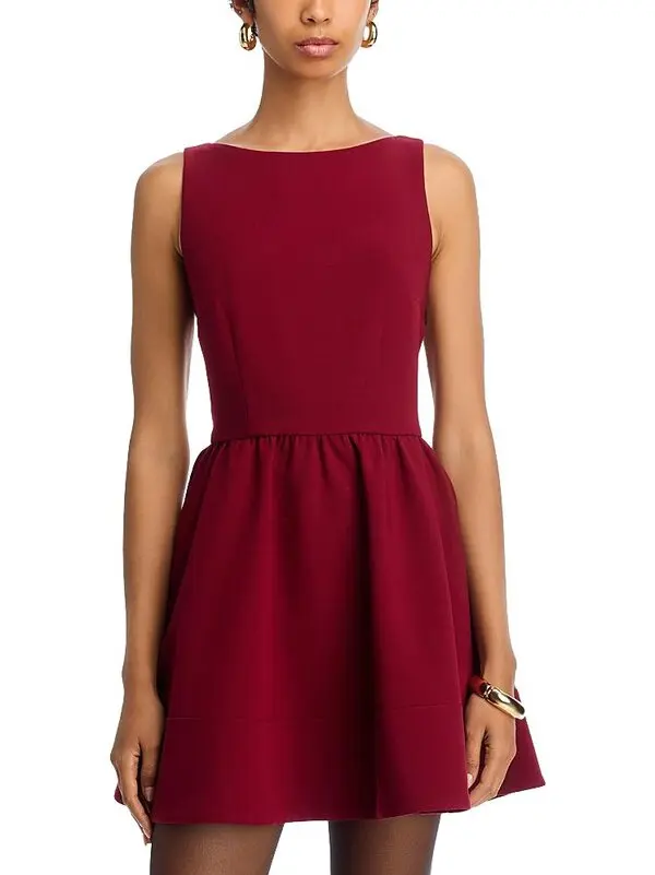 French Connection Azra Twill Mini Dress - Cabernet