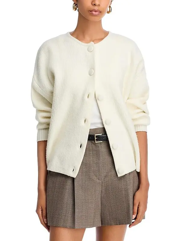 French Connection Safiya Knit Drop Shoulder Cardigan - Porcelain