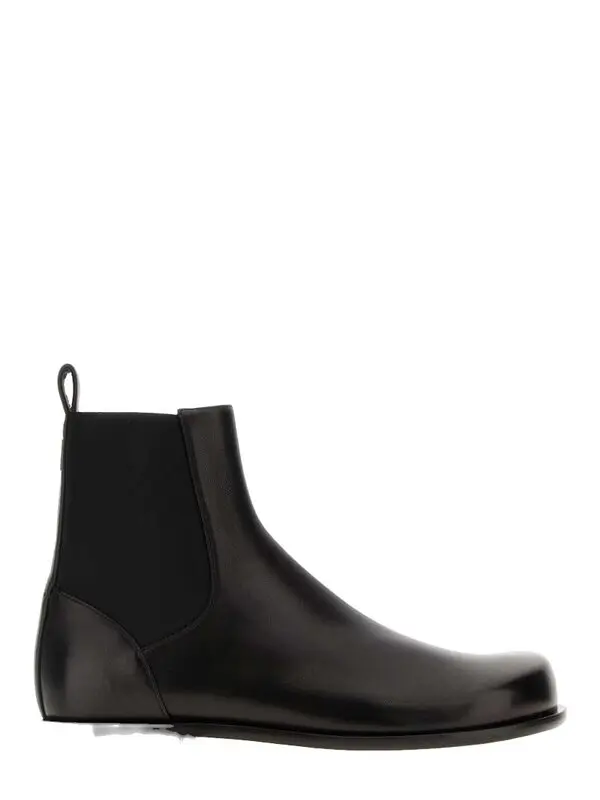 Fendi Nappa Leather Ankle Boots - Black