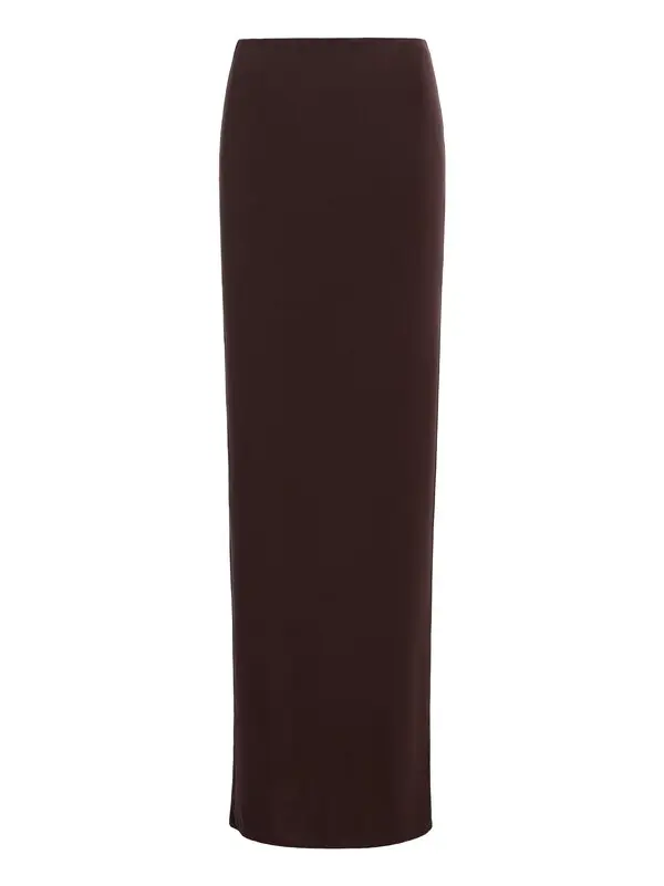 Eterne Jersey Maxi Skirt - Brown