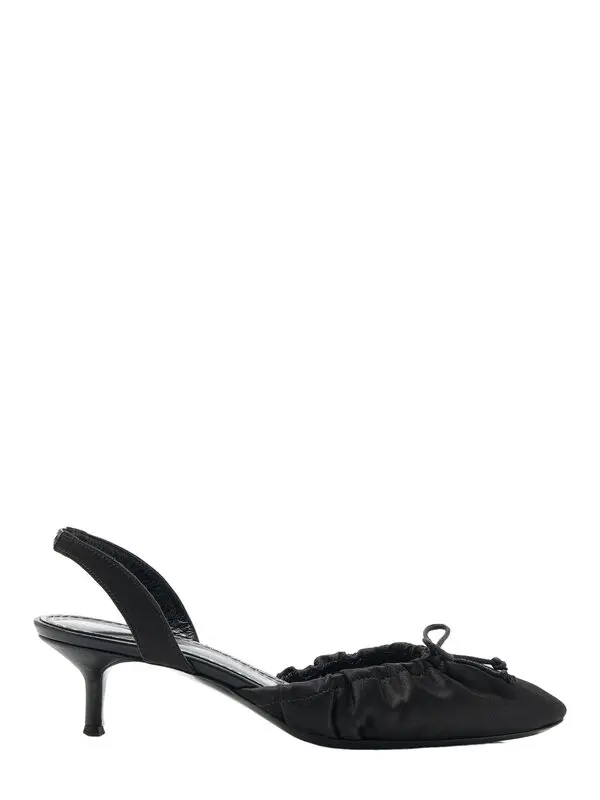 Staud Alba Satin Slingback Pumps - Black