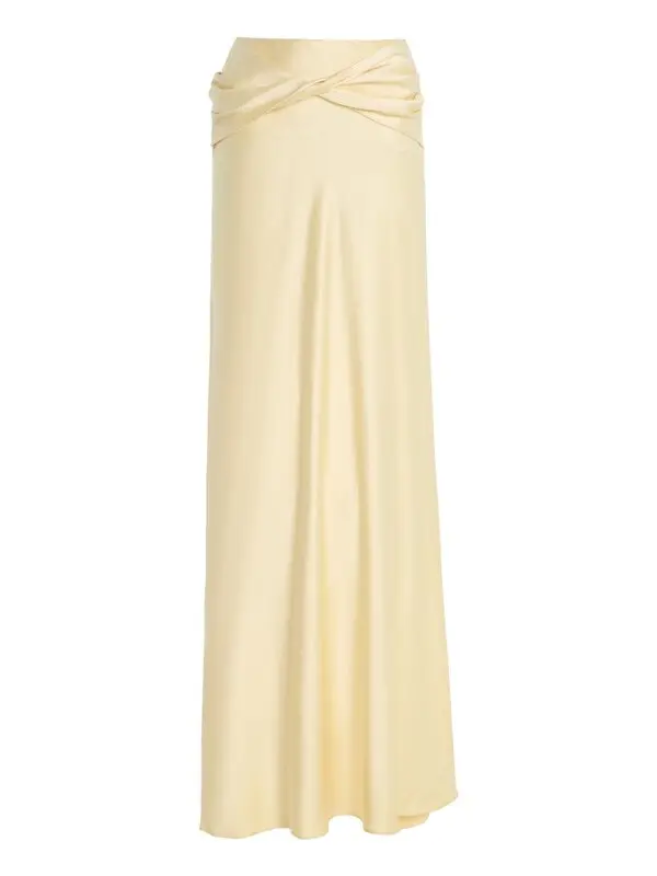 Arcina Ori Andi Satin Maxi Skirt - Yellow
