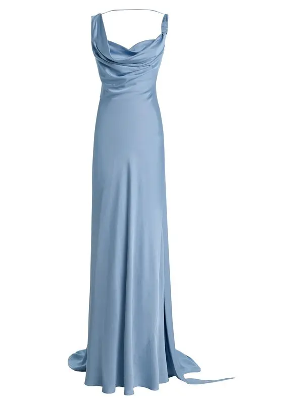 Arcina Ori Darcy Open-back Maxi Dress - Blue