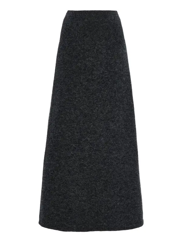 Closed Knit Maxi Skirt - Grey