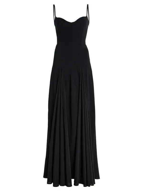Arcina Ori Paloma Georgette Maxi Dress - Black