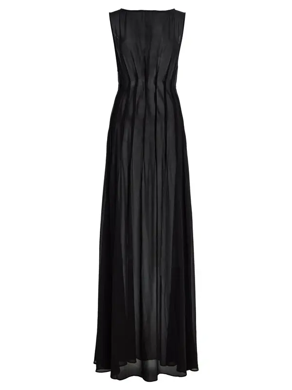 Arcina Ori Audrey Crepe-georgette Maxi Dress - Black