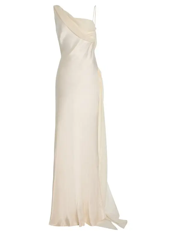 Arcina Ori Helena Chiffon-detailed Gown - Ivory