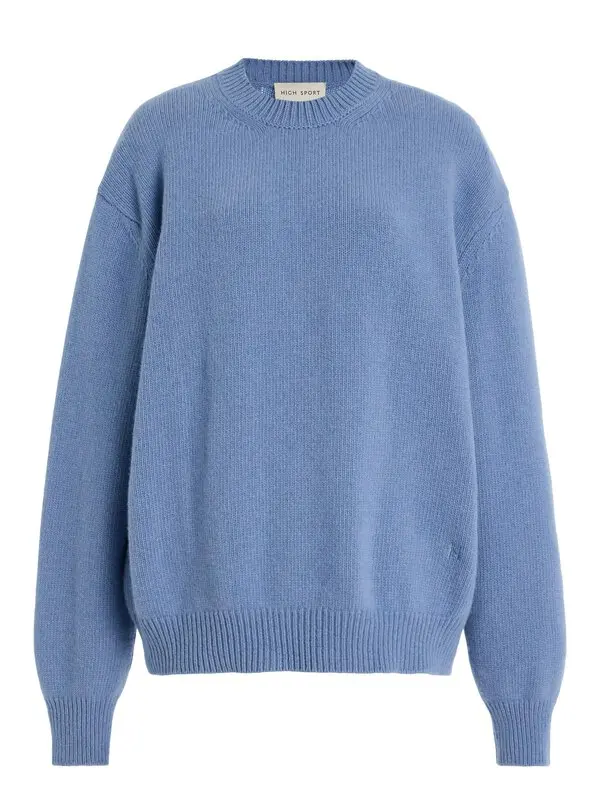HIGH SPORT Georgia Wool Sweater - Blue