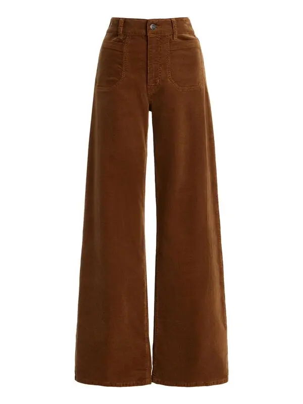FRAME Le Slim Palazzo Modernist Corduroy Pants - Brown