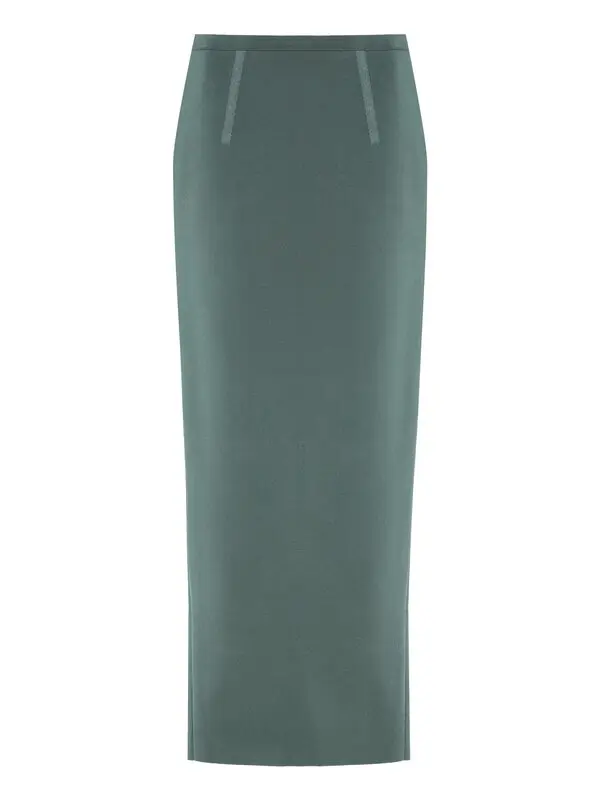 HIGH SPORT Lawton Knit Maxi Skirt - Green