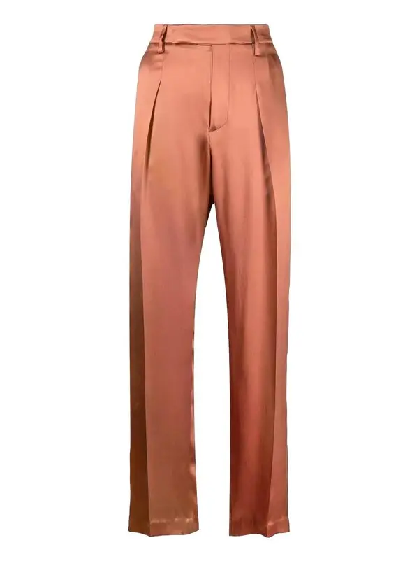 Brunello Cucinelli High-waisted Straight Trousers - Orange