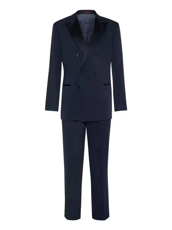 Brunello Cucinelli Silk Tuxedo Suit - Blue