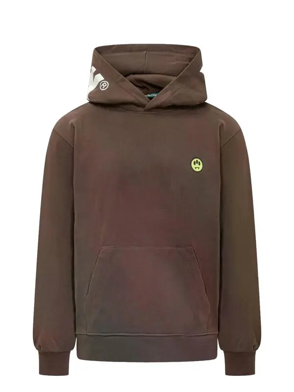 BARROW Logo-detail Hoodie - Brown
