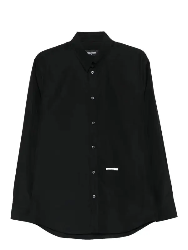 Dsquared2 Logo-detail Cotton Shirt - Black
