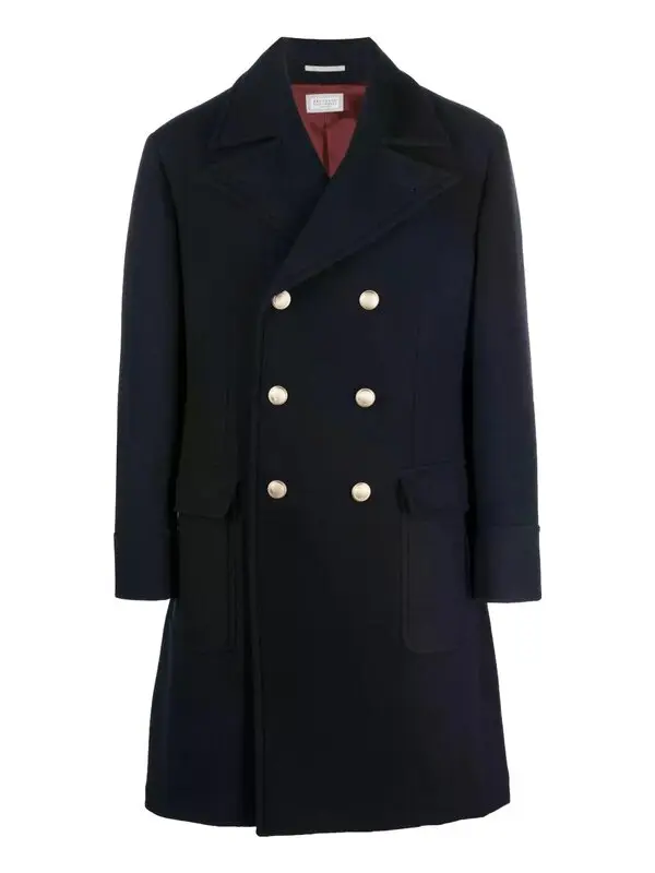 Brunello Cucinelli Button-down Double-breasted Coat - Blue