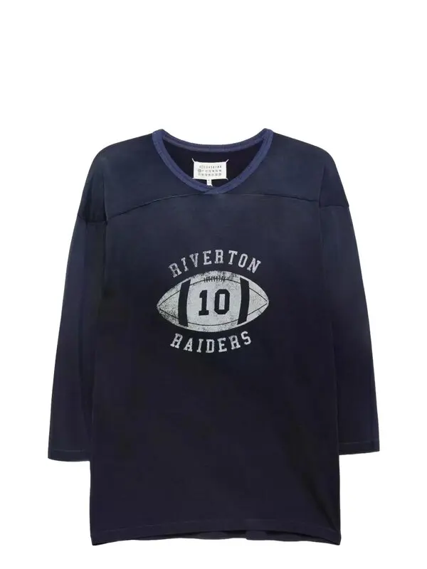 MAISON MARGIELA Football Print T-shirt - Blue