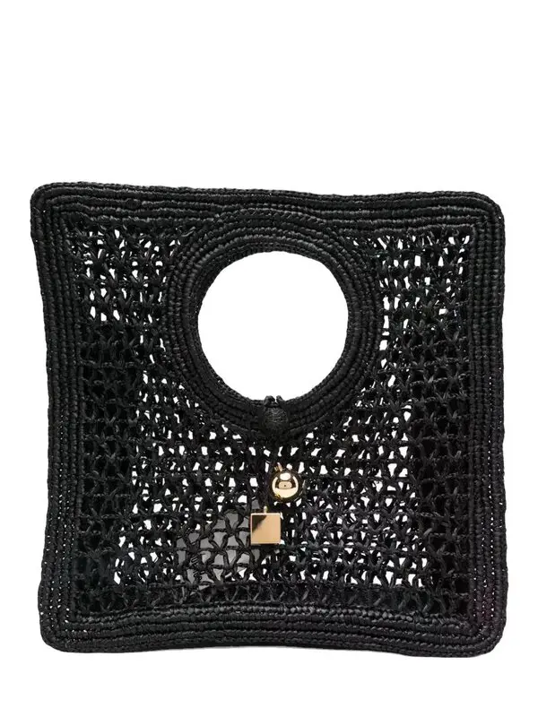 Jacquemus Raffia Tote Bag - Black