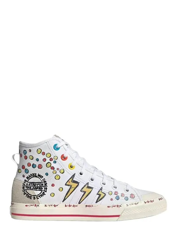Adidas Nizza Rf Kasing Lung X Mickey Mouse High-top Sneakers - White