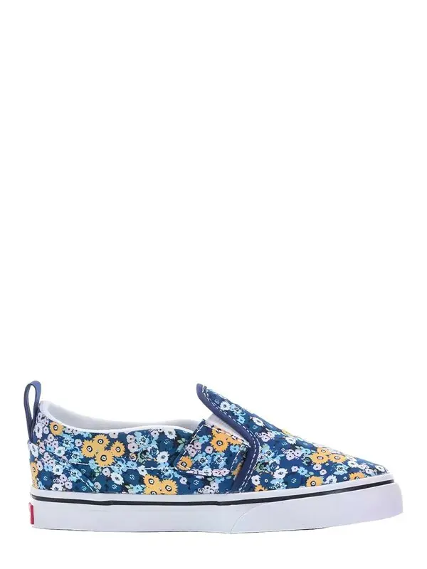 VANS Floral-print Slip-on Sneakers - Blue