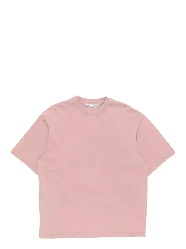 Acne Studios Crewneck T-shirt With Logo Patch - Pink