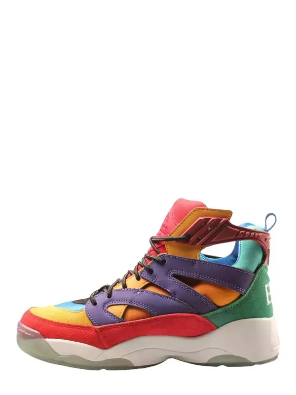 EWING Multicoloured Cut-out High-top Trainers - Orange